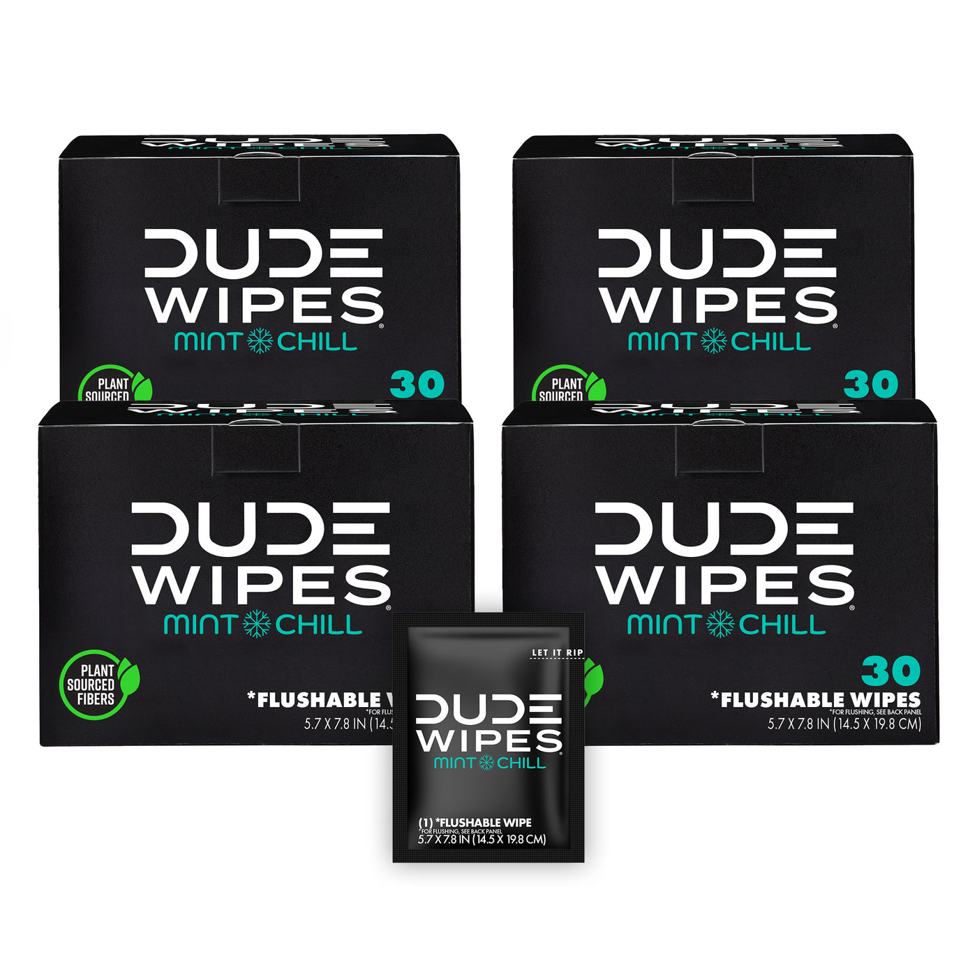 DUDE Wipes On-the-Go Flushable Wipes | Individually Wrapped for Travel